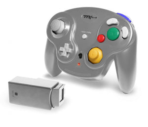 NGC Gamecube Wireless Wavedash 2.4GHZ Controller - Silver