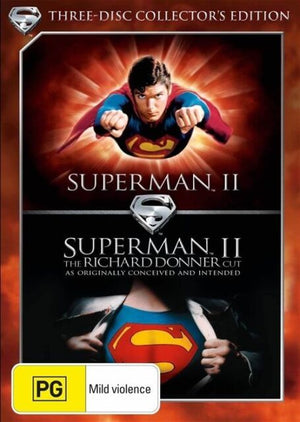 Superman II /Superman 2 R D Cut (DVD, 2006, 3-Disc Set) RARE Region 4-
